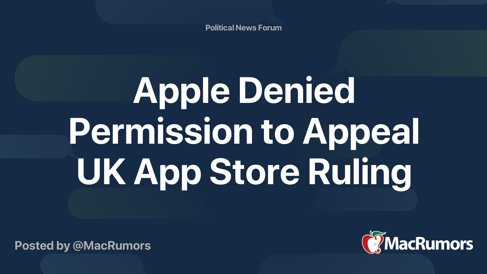 Apple Denied Permission to Appeal UK App Store Ruling | Page 3 ...