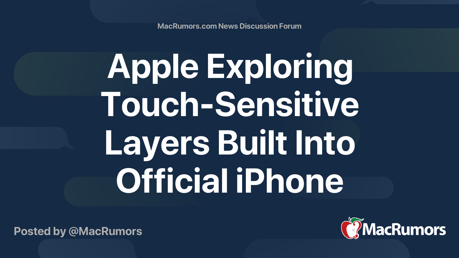 Apple Exploring Touch-Sensitive Layers Built Into Official iPhone Cases ...