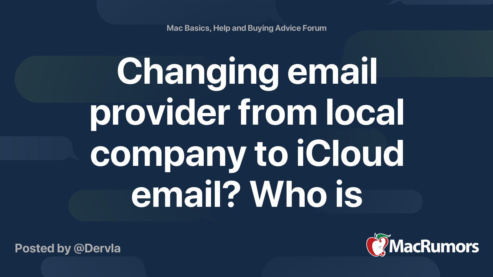 Changing email provider from local company to iCloud email? Who is correct? Who is incorrect ...