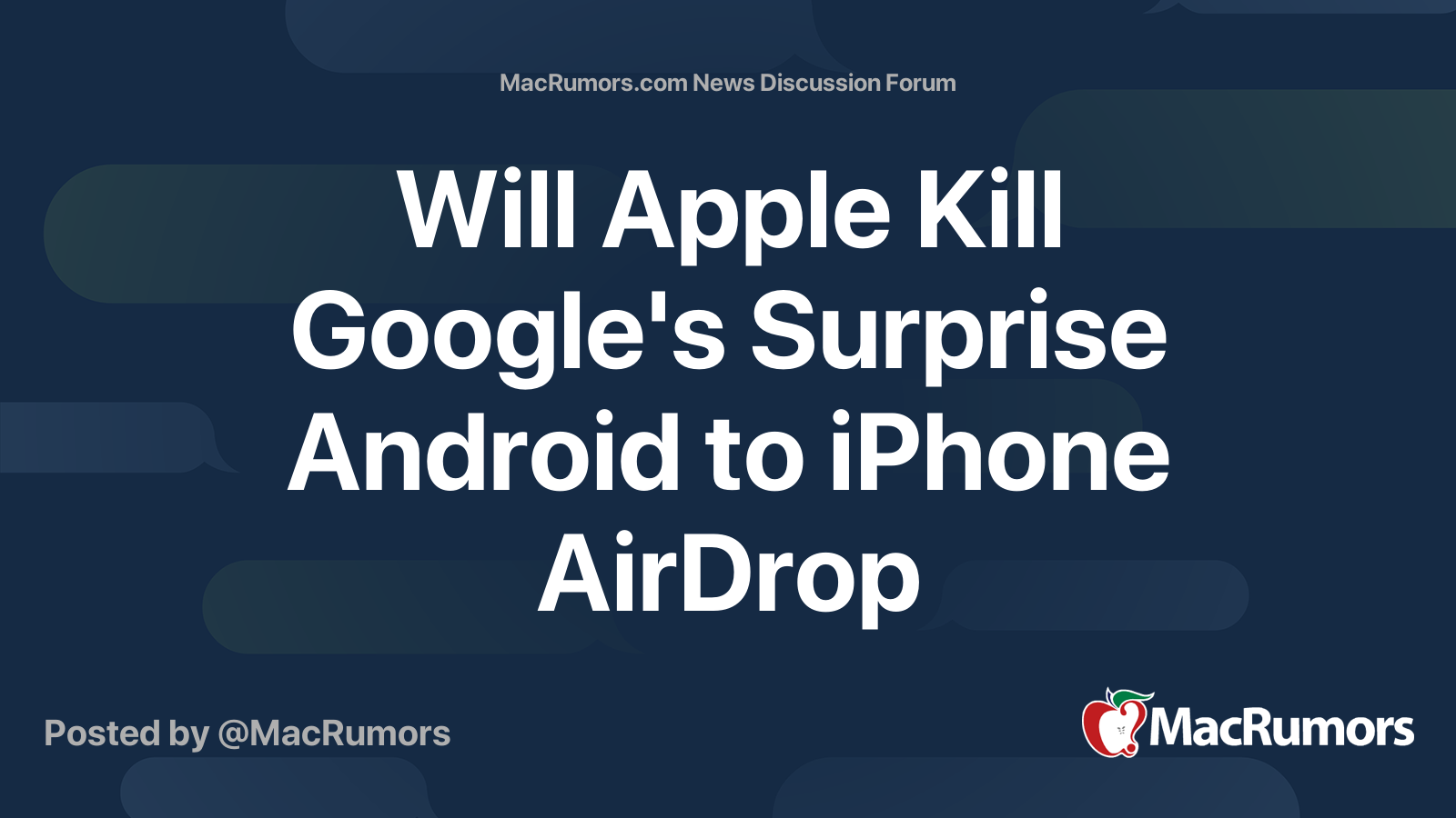 Will Apple Kill Google's Surprise Android to iPhone AirDrop ...