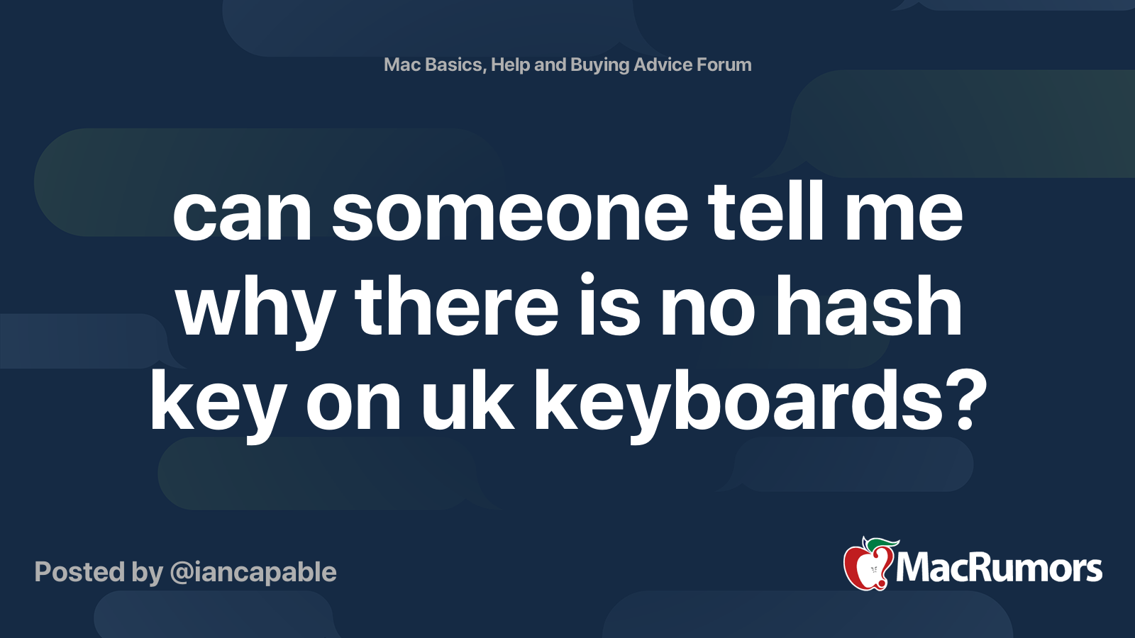 can someone tell me why there is no hash key on uk keyboards ...