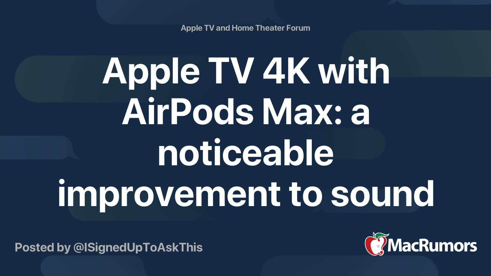 Apple TV 4K with AirPods Max: a noticeable improvement to sound quality ...