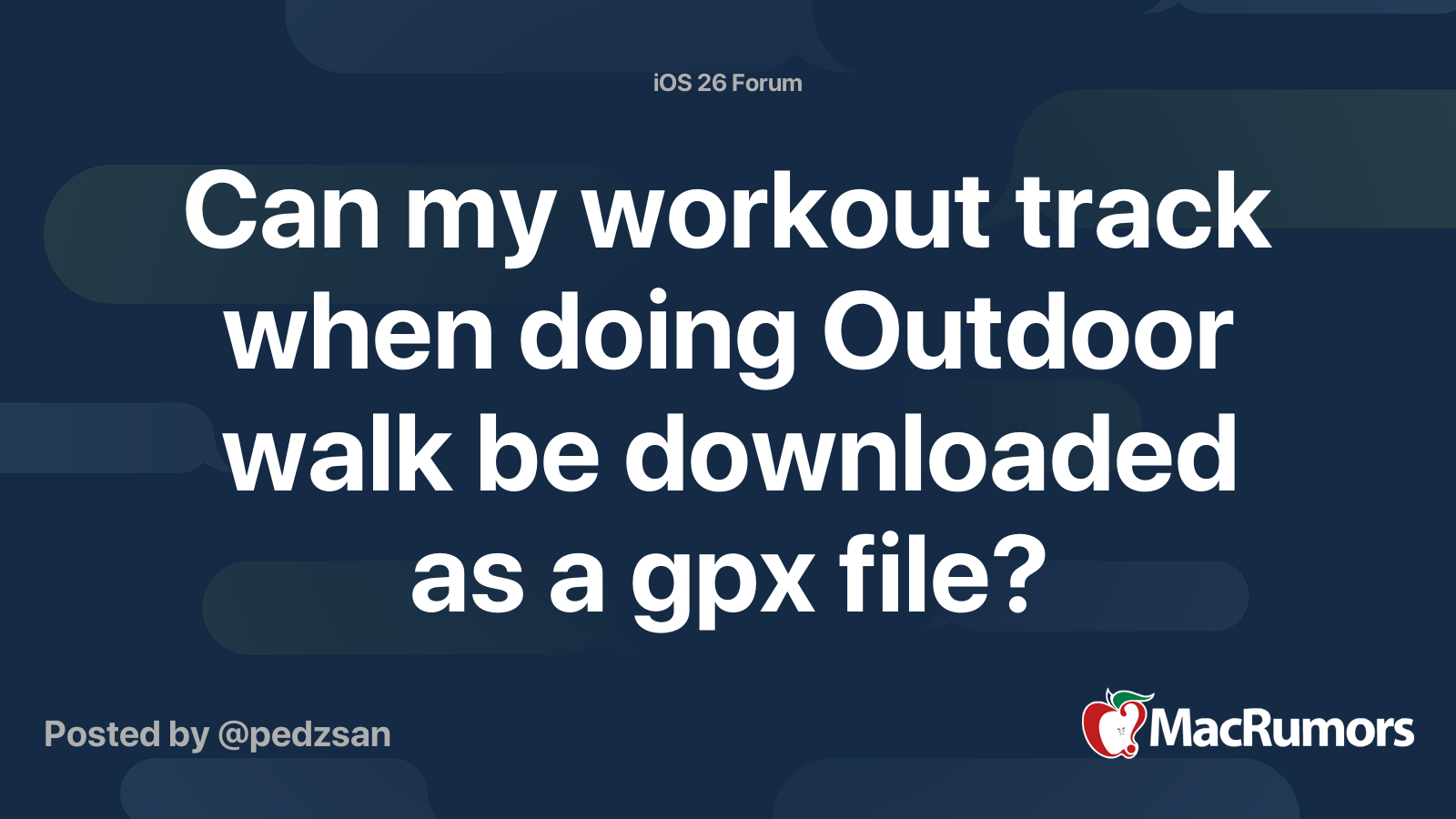 Can my workout track when doing Outdoor walk be downloaded as a gpx ...