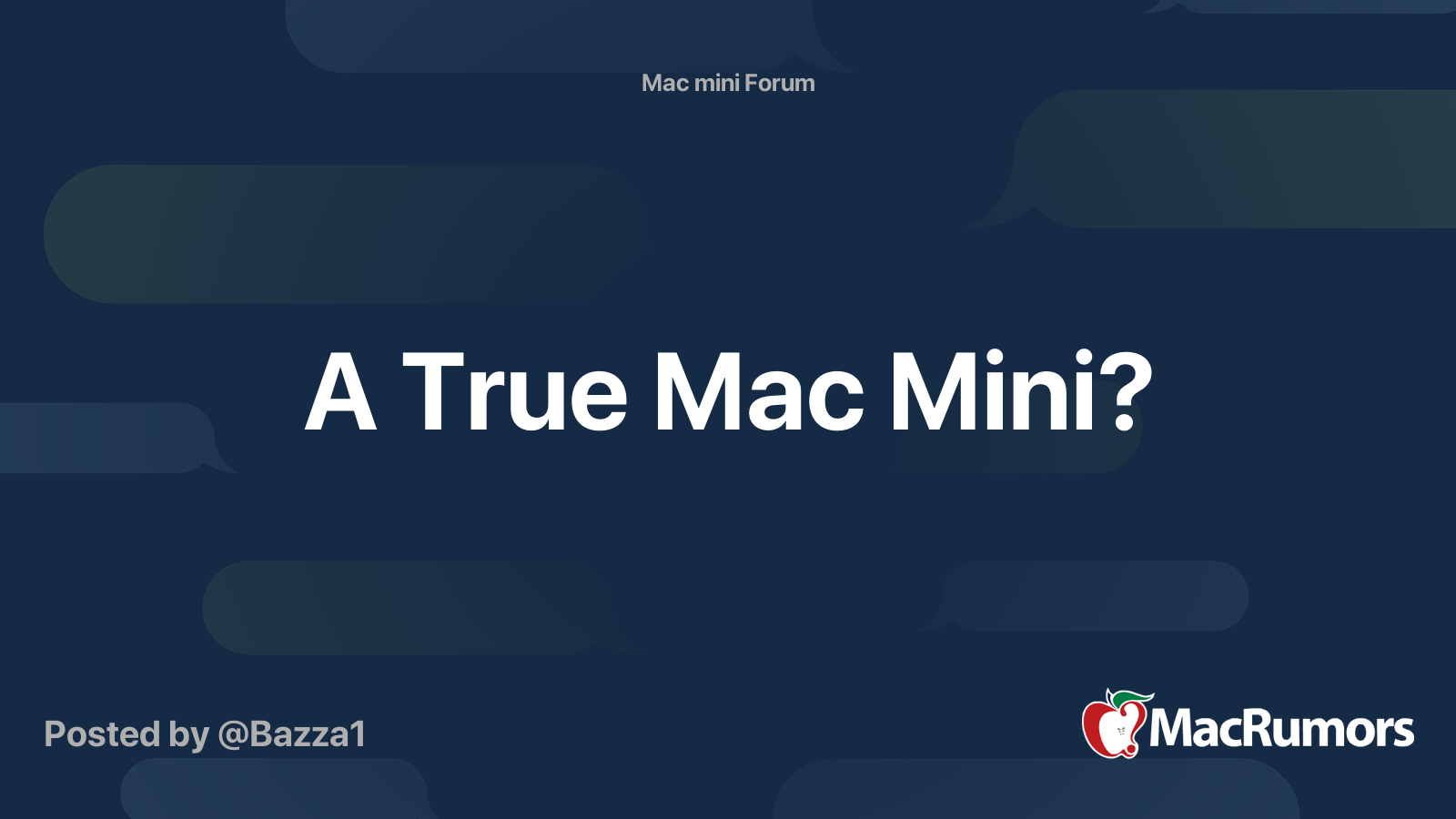 A True Mac Mini? | MacRumors Forums