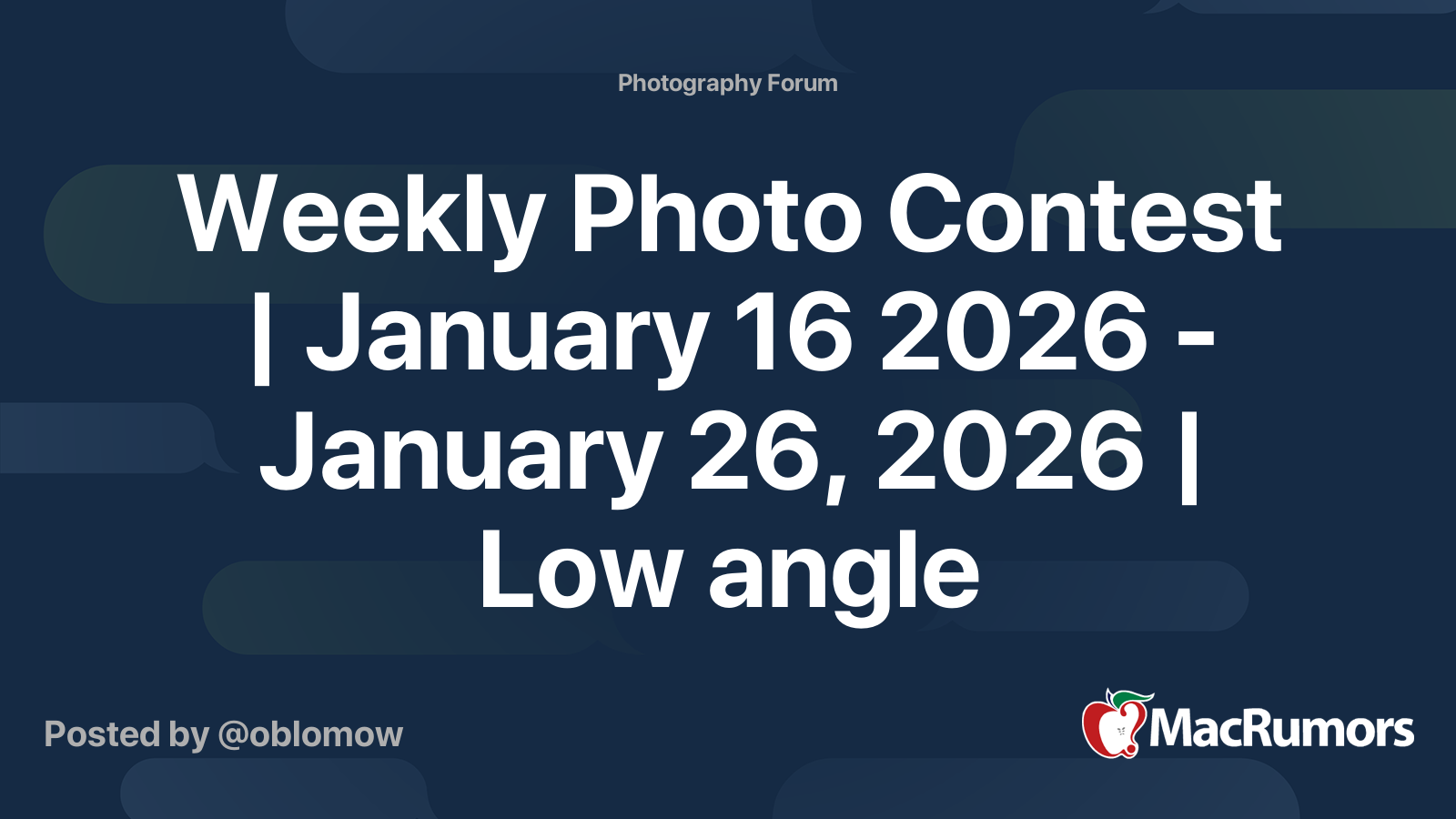 Weekly Photo Contest | January 16 2026 - January 22, 2026 | Low angle ...