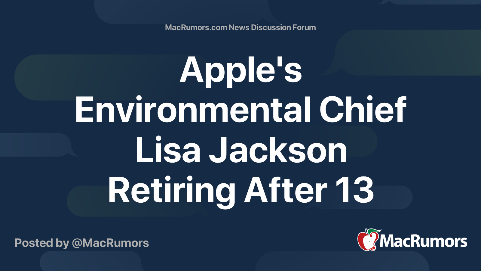 Apple's Environmental Chief Lisa Jackson Retiring After 13 Years | Page ...