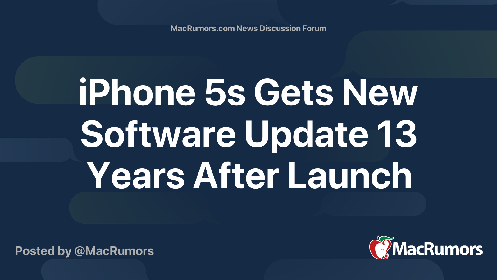 iPhone 5s Gets New Software Update 13 Years After Launch | Page 3 ...