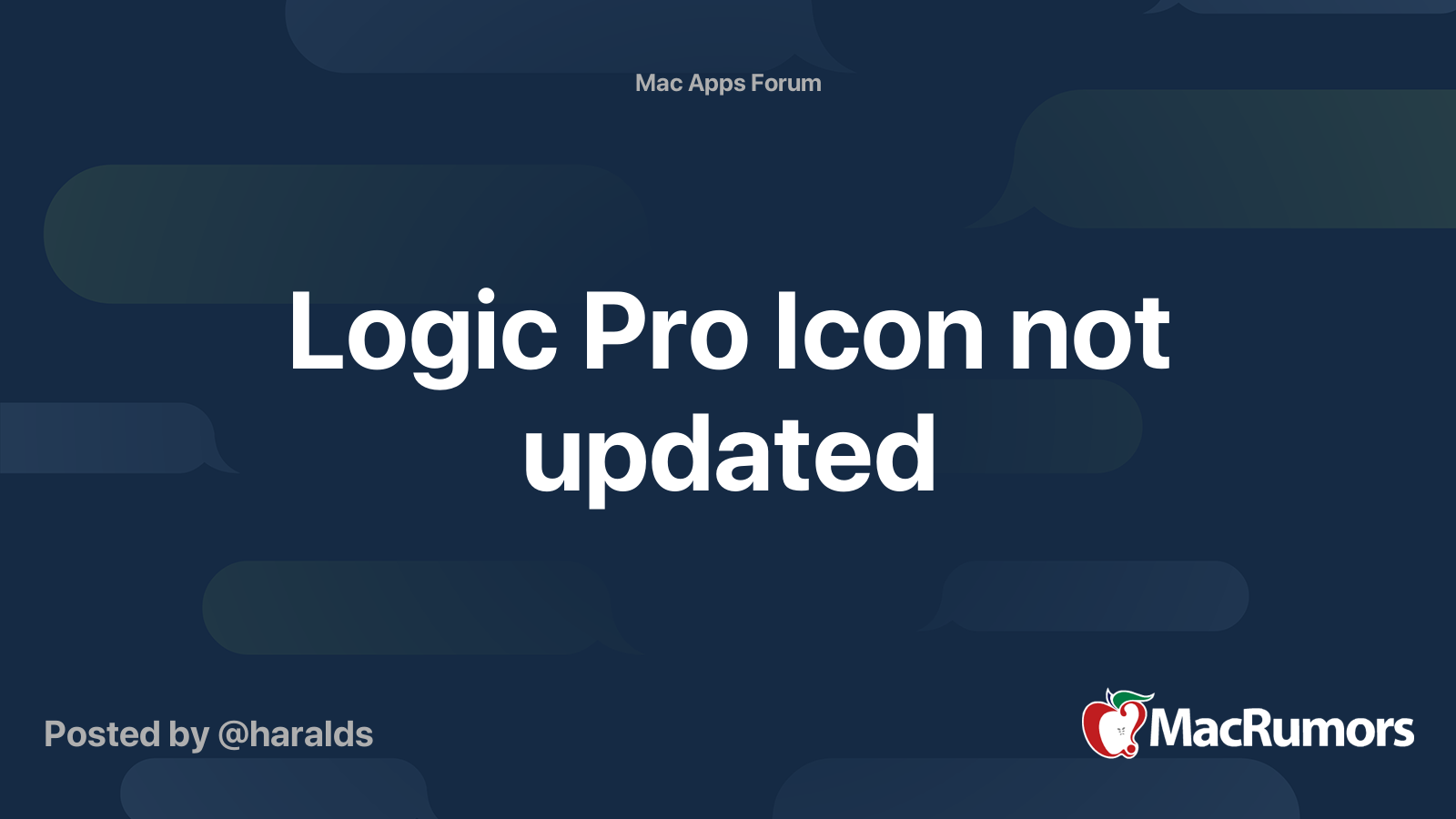 Logic Pro Icon not updated | MacRumors Forums