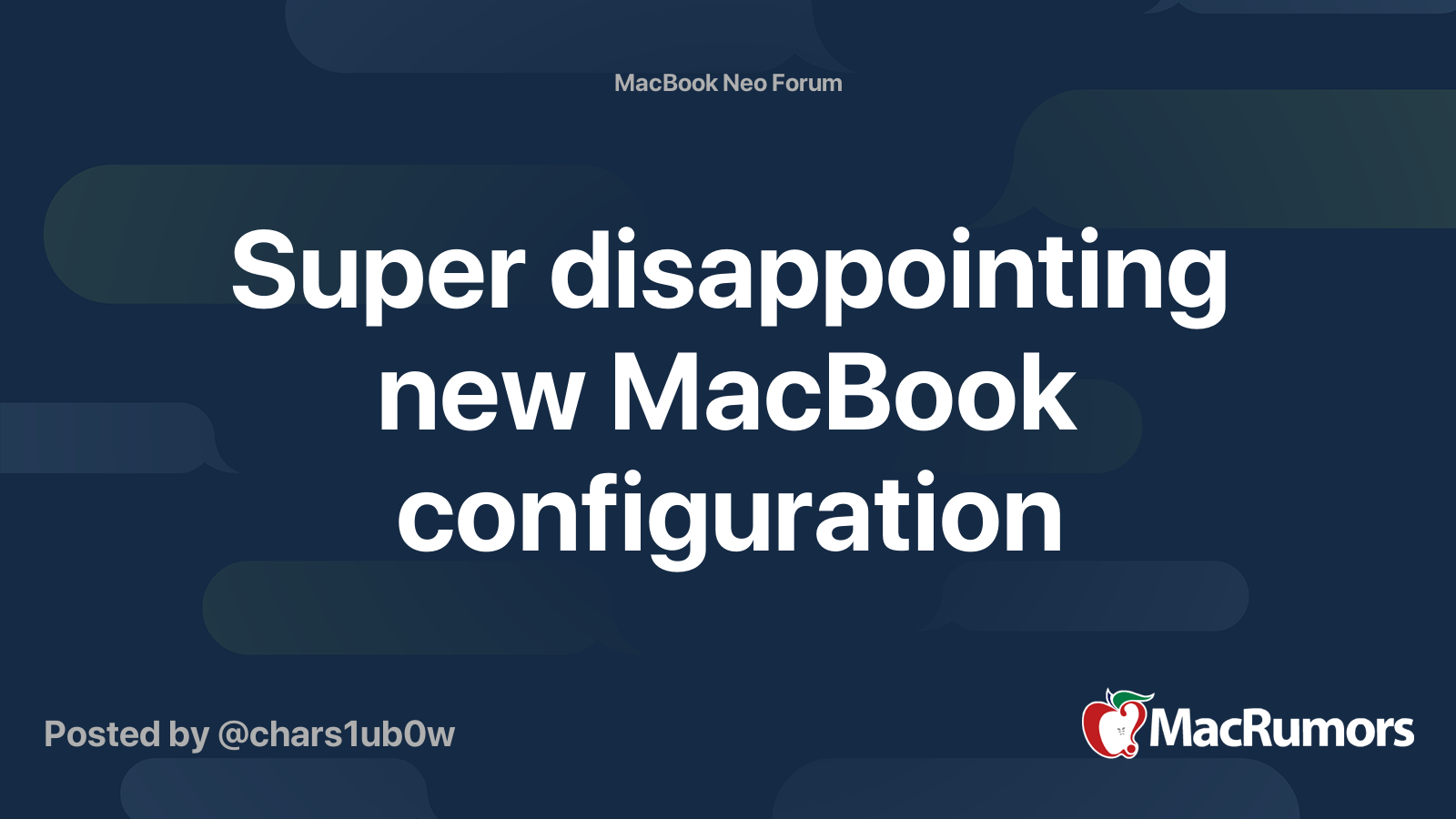 Super disappointing new MacBook configuration | Page 2 | MacRumors Forums