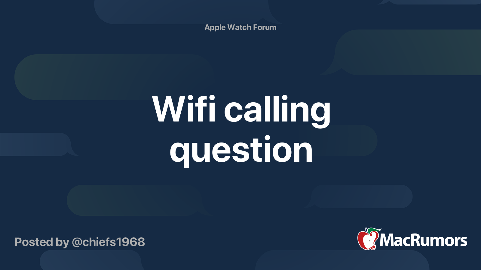 Wifi calling question | MacRumors Forums