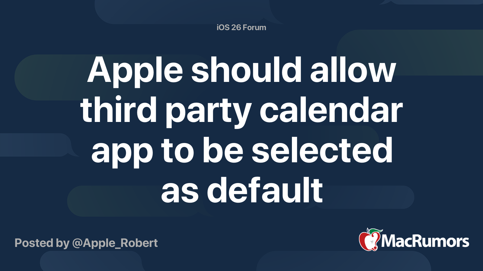 Apple should allow third party calendar app to be selected as default ...