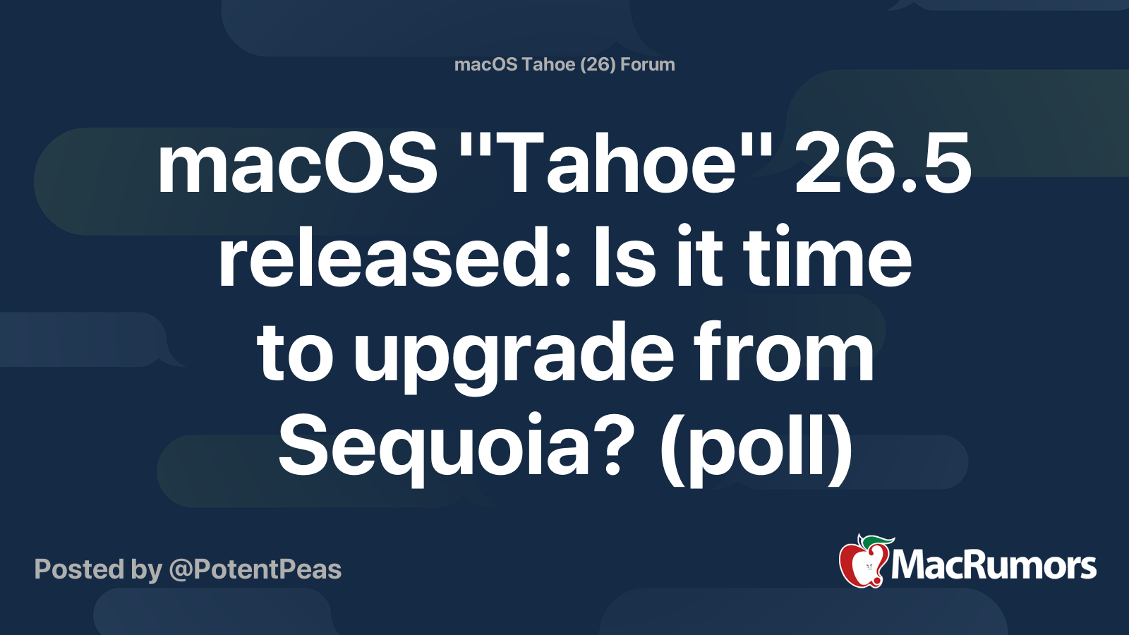 macOS "Tahoe" 26.5 released: Is it time to upgrade from Sequoia? (poll ...
