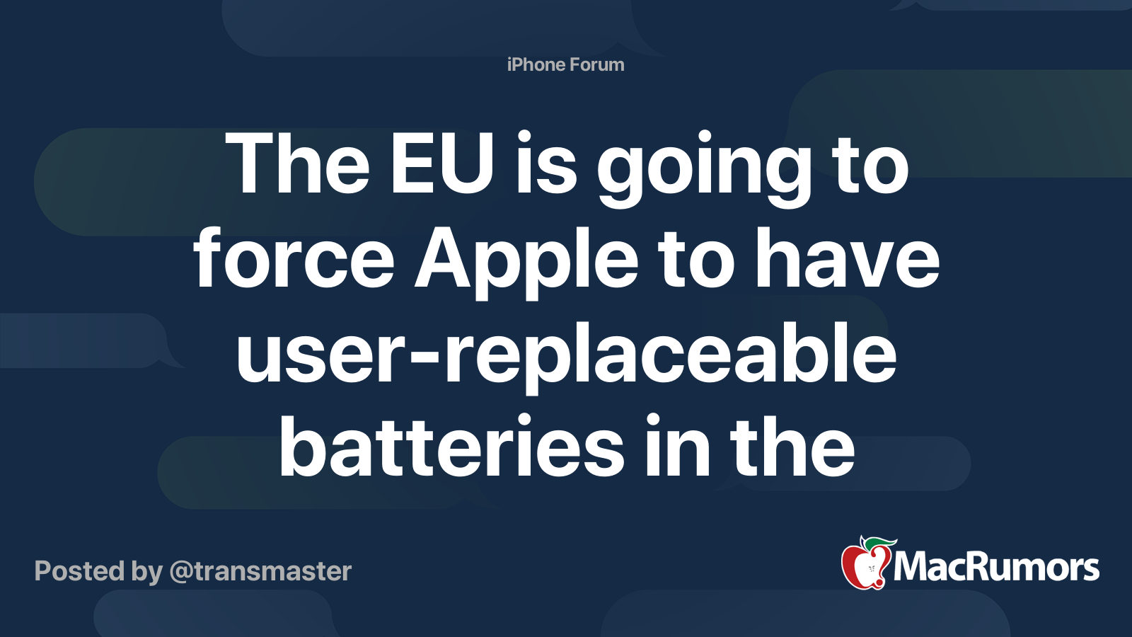 The EU is going to force Apple to have user-replaceable batteries in ...