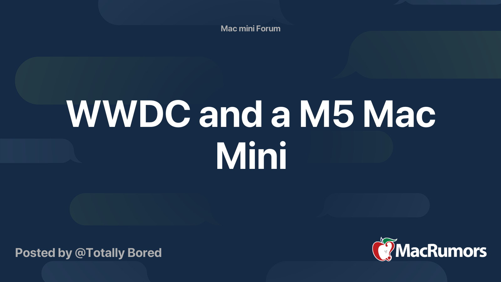 WWDC and a M5 Mac Mini | MacRumors Forums