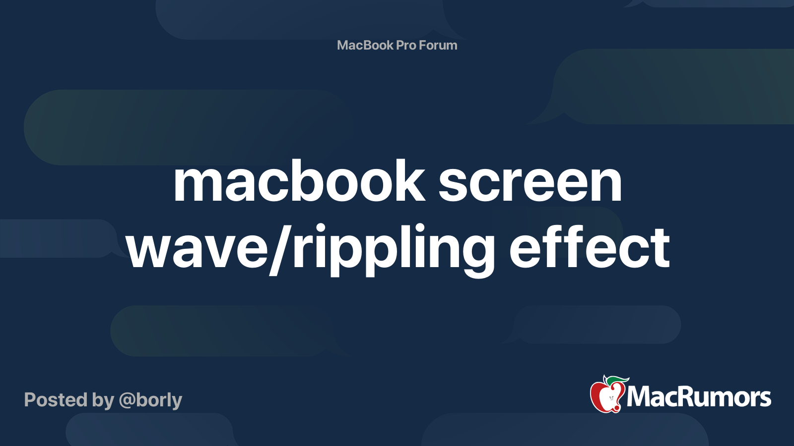 macbook screen wave/rippling effect | MacRumors Forums