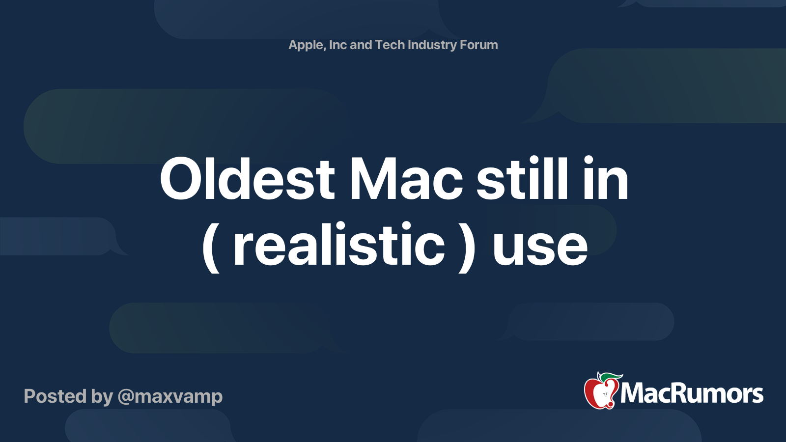 Oldest Mac Still In Realistic Use Macrumors Forums 5248