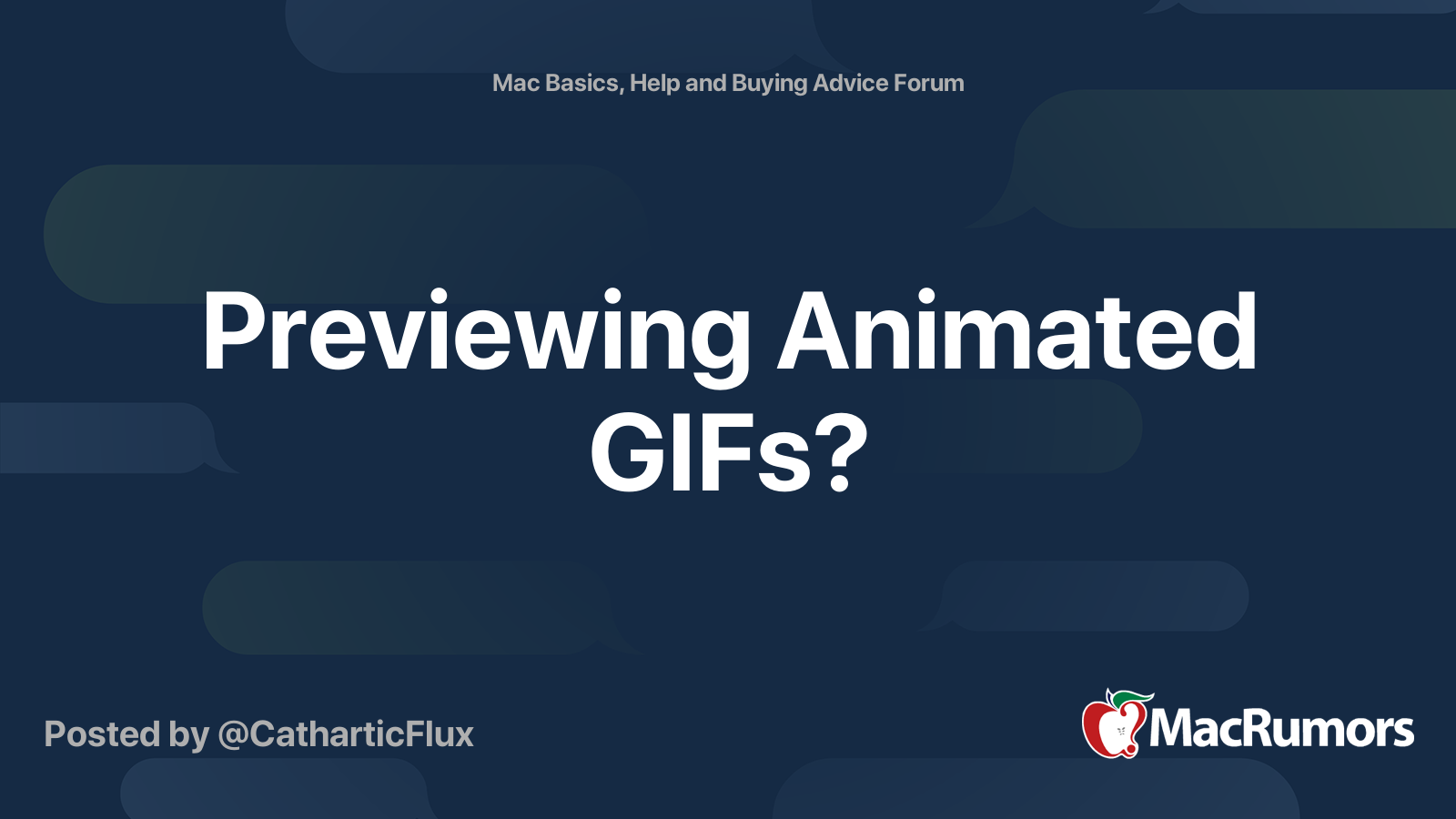 Previewing Animated GIFs? | MacRumors Forums