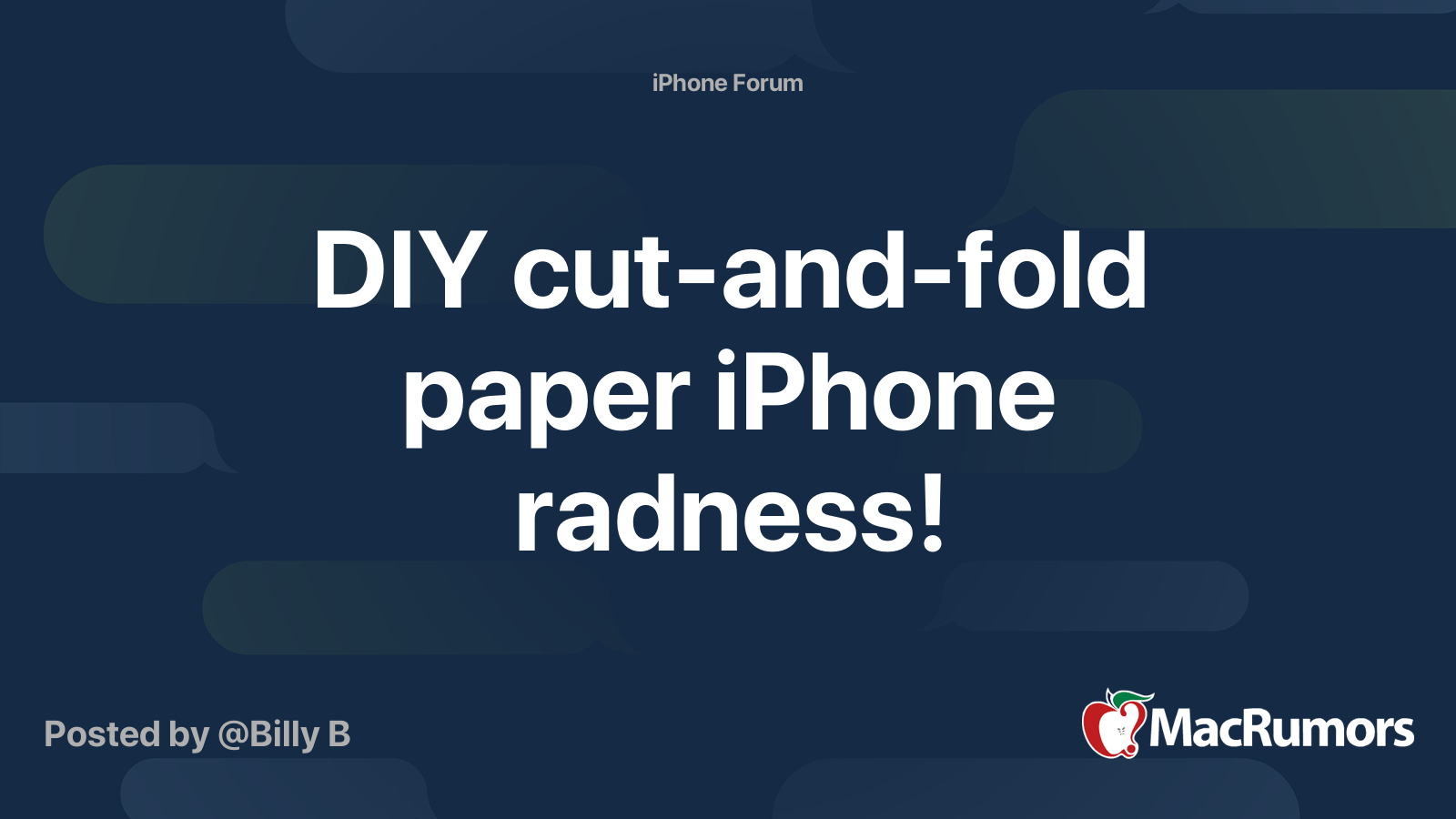 DIY cut-and-fold paper iPhone radness! | MacRumors Forums