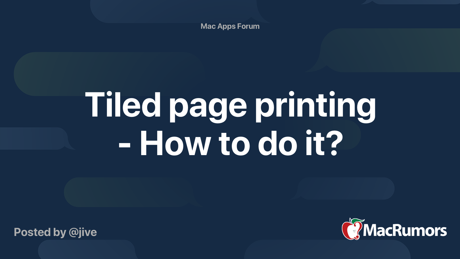 Tiled page printing - How to do it? | MacRumors Forums