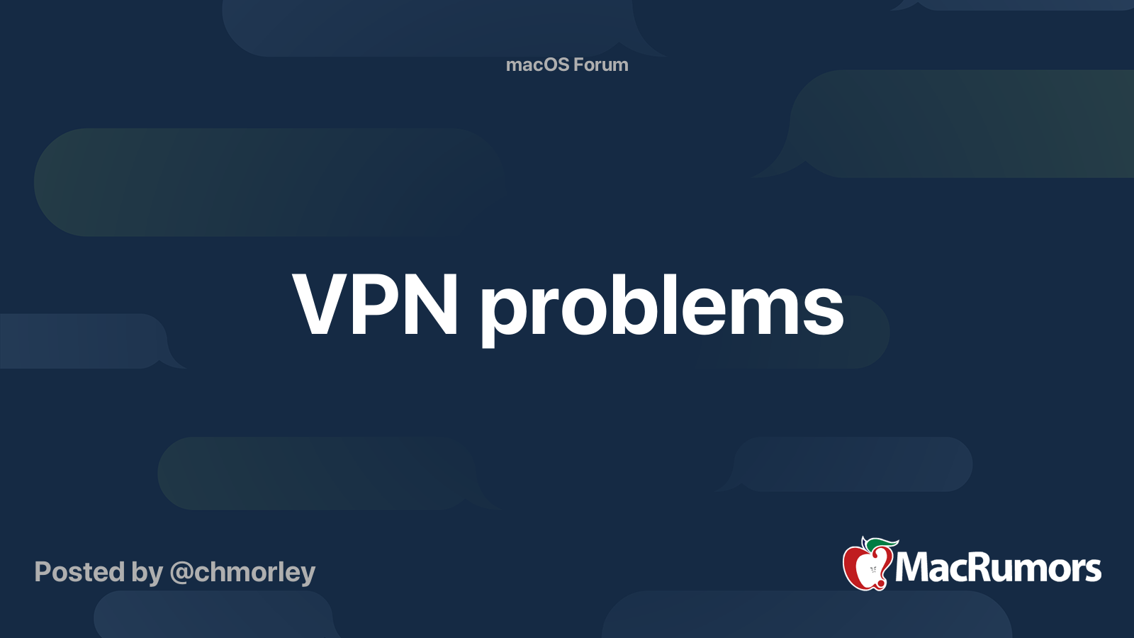 VPN problems | MacRumors Forums