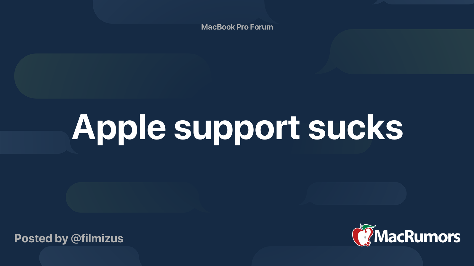 Apple support sucks | MacRumors Forums