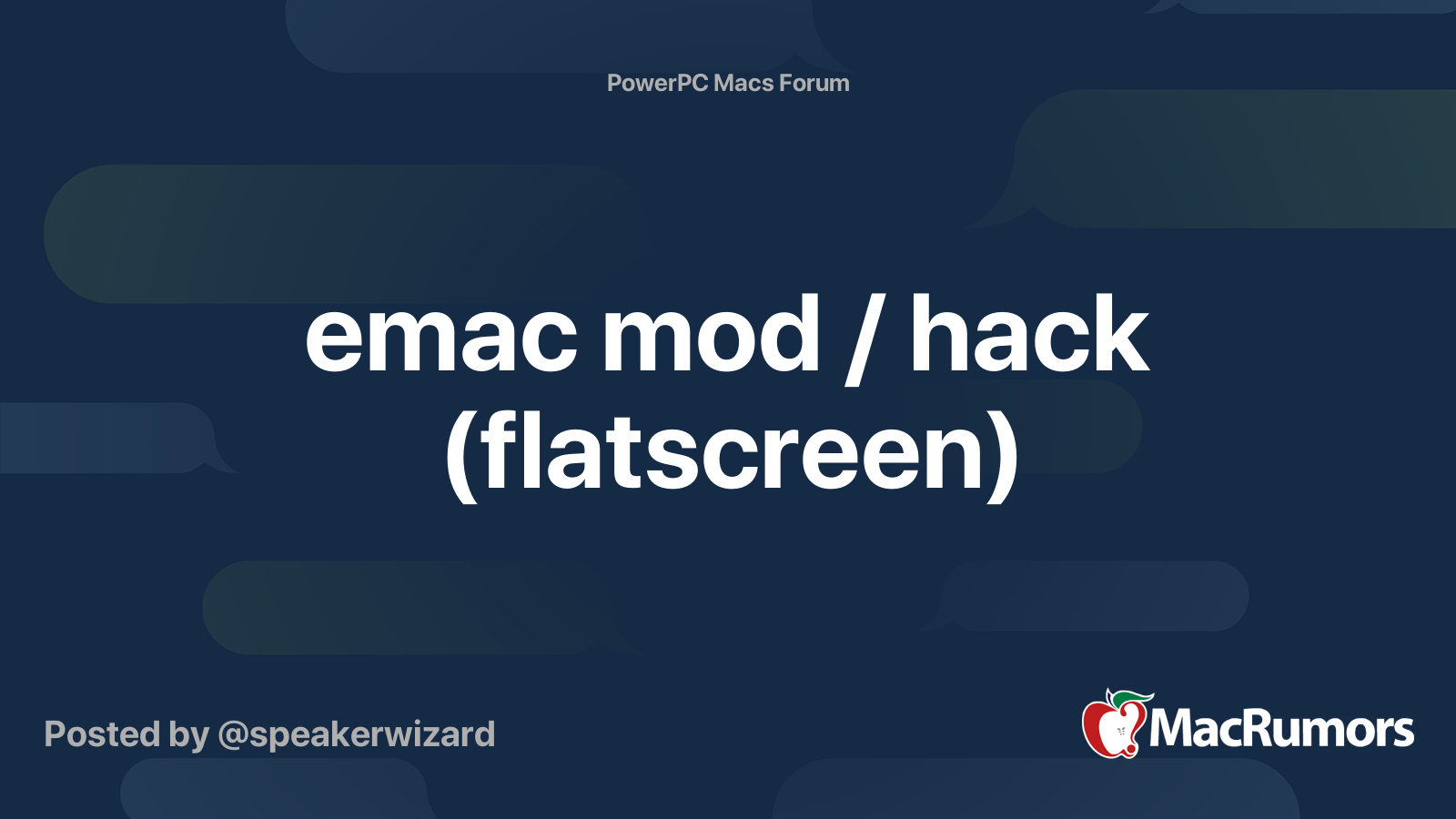 emac mod / hack (flatscreen) | MacRumors Forums