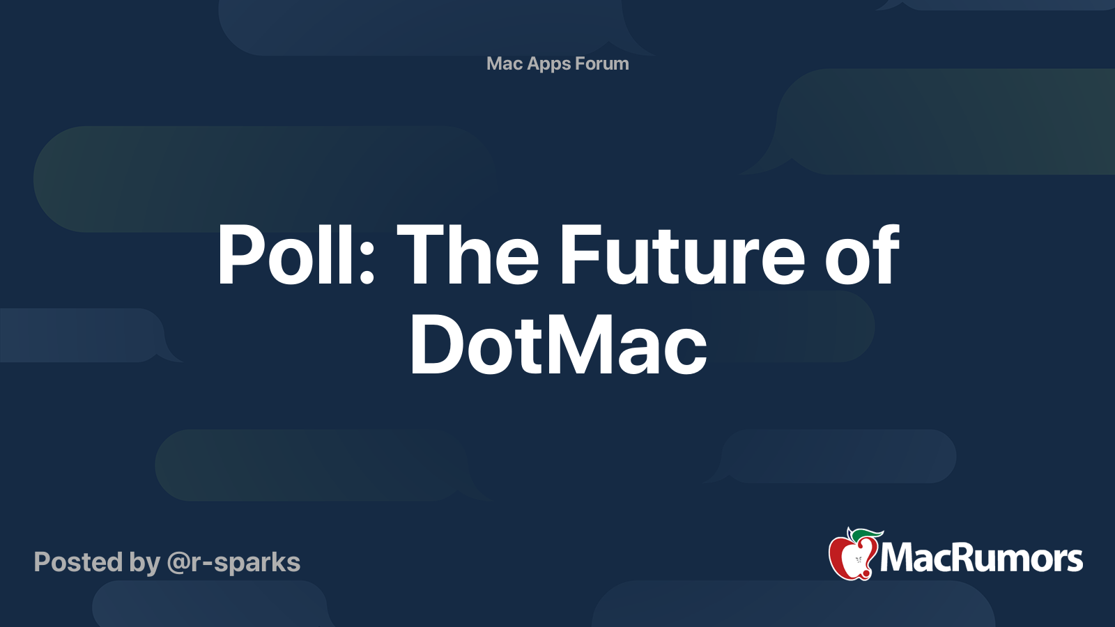Poll: The Future of DotMac | MacRumors Forums