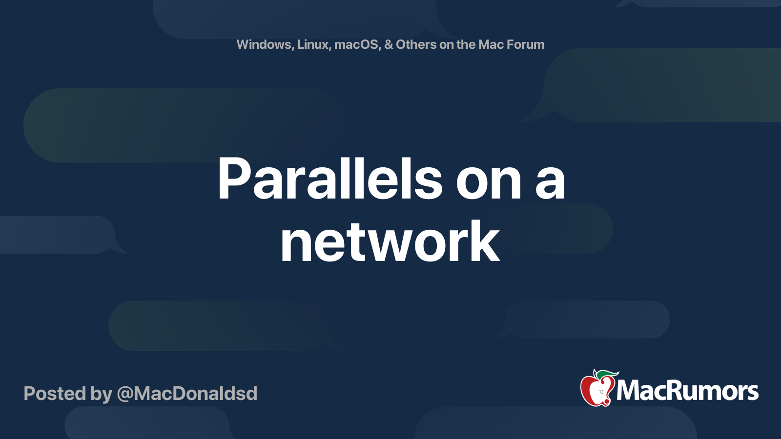 Parallels on a network | MacRumors Forums