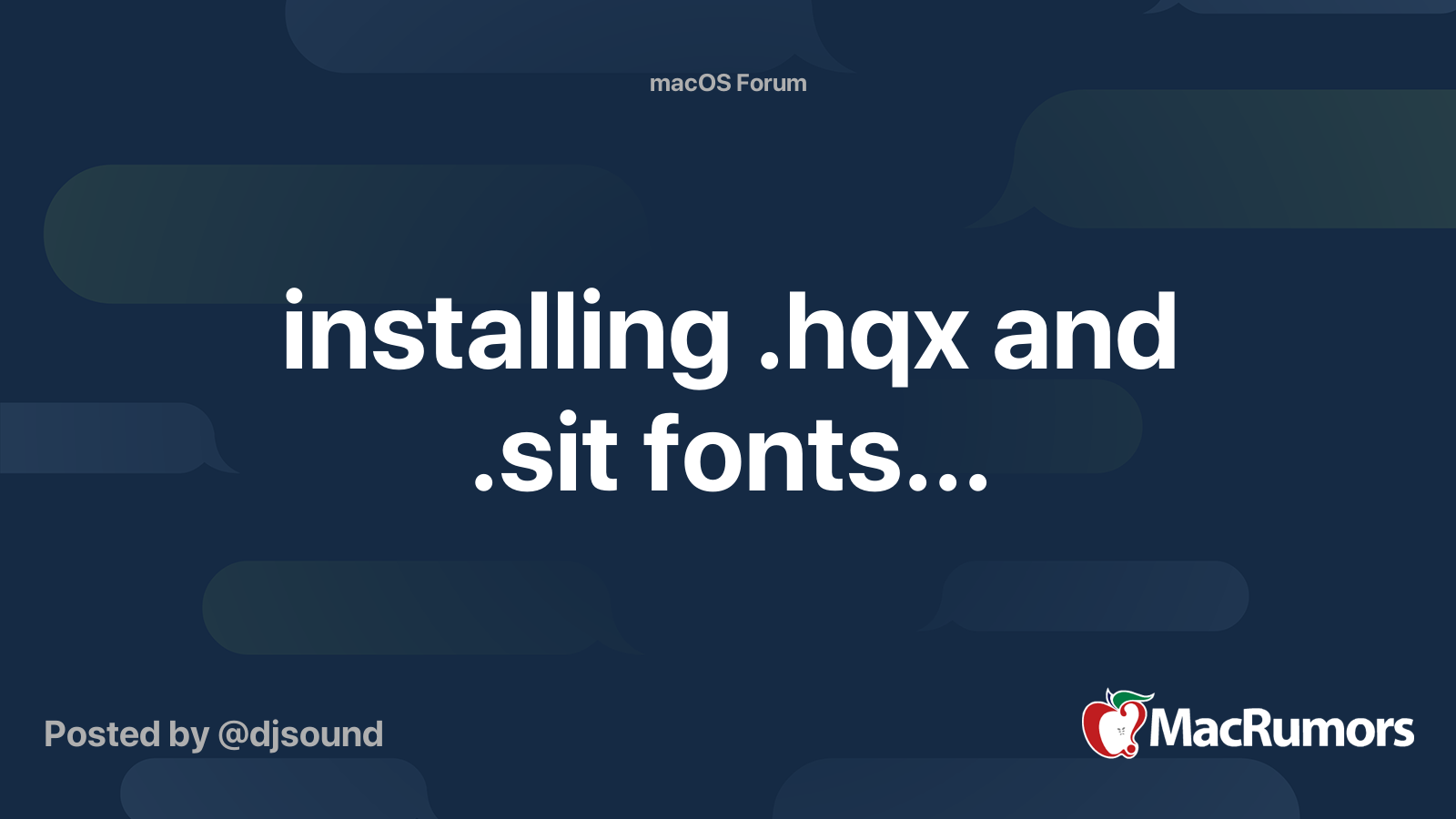installing .hqx and .sit fonts... | MacRumors Forums