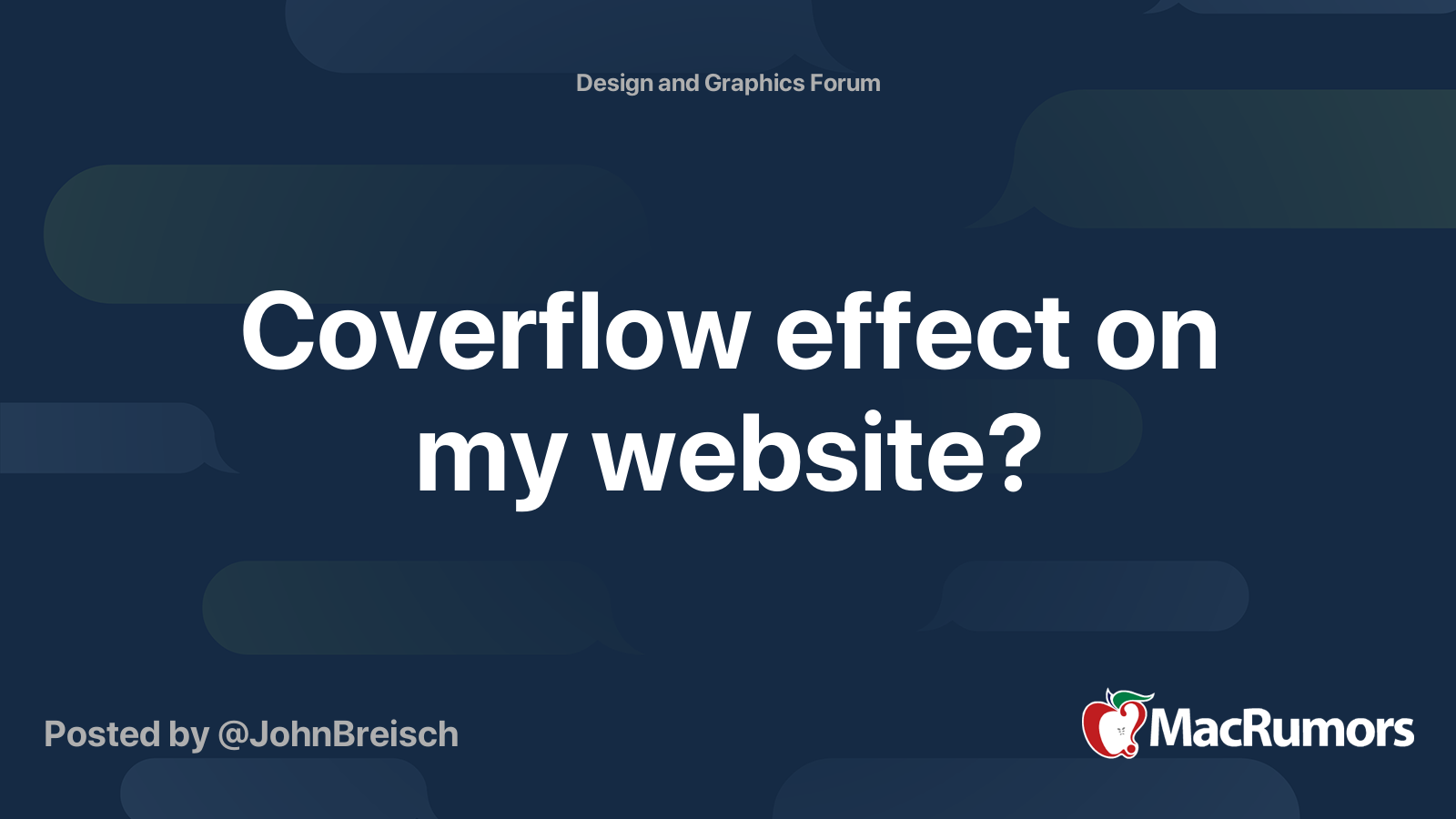 Coverflow effect on my website? | MacRumors Forums