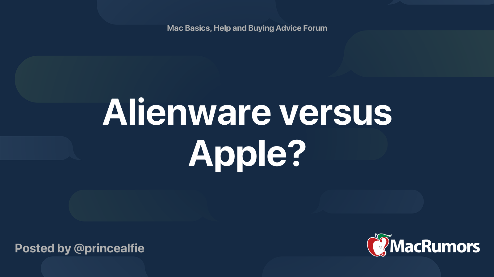 Alienware versus Apple? | MacRumors Forums