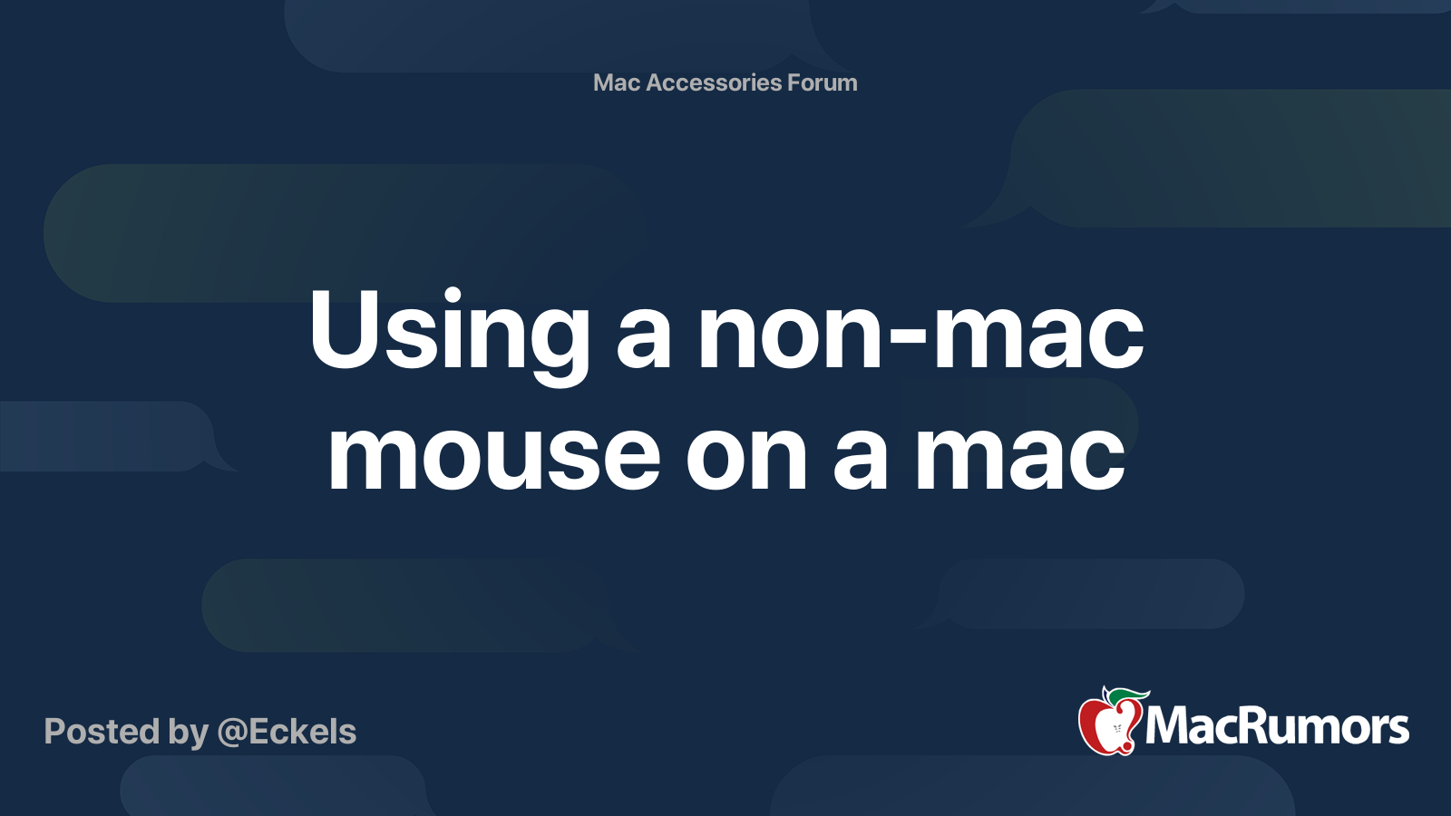 Using a non-mac mouse on a mac | MacRumors Forums