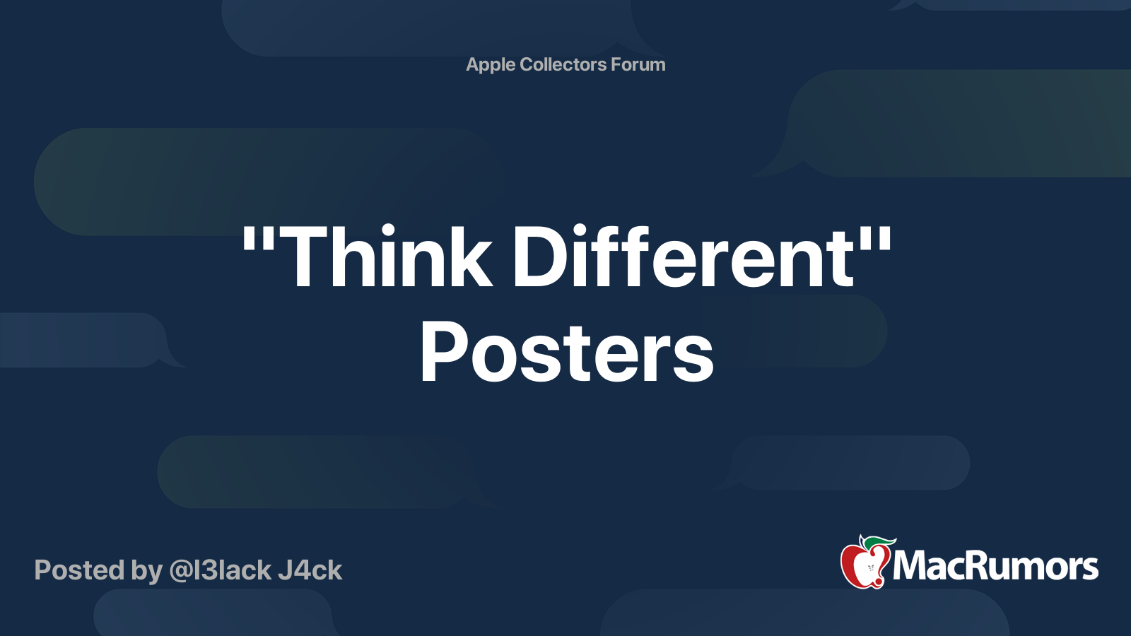"Think Different" Posters | MacRumors Forums