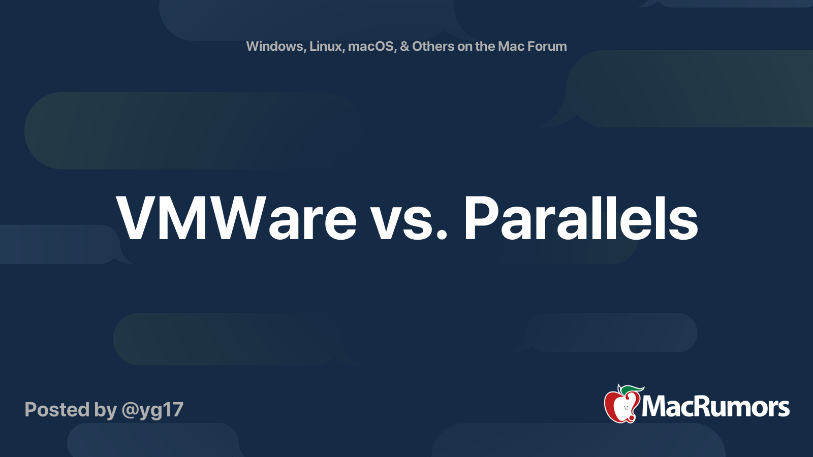 VMWare vs. Parallels | MacRumors Forums