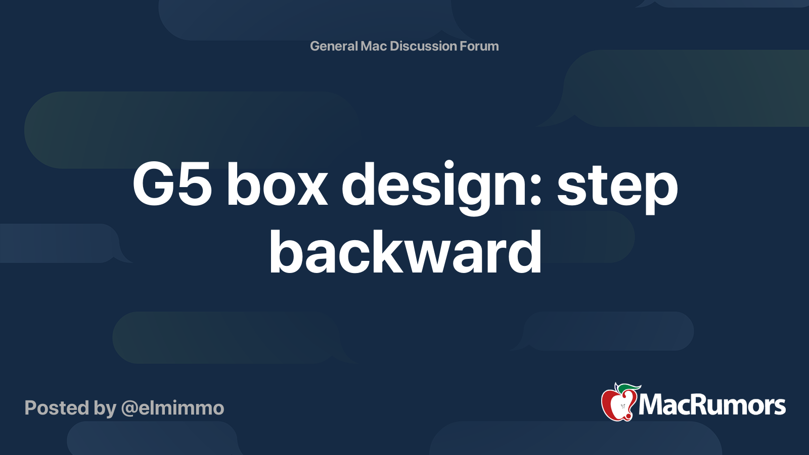 G5 box design: step backward | MacRumors Forums