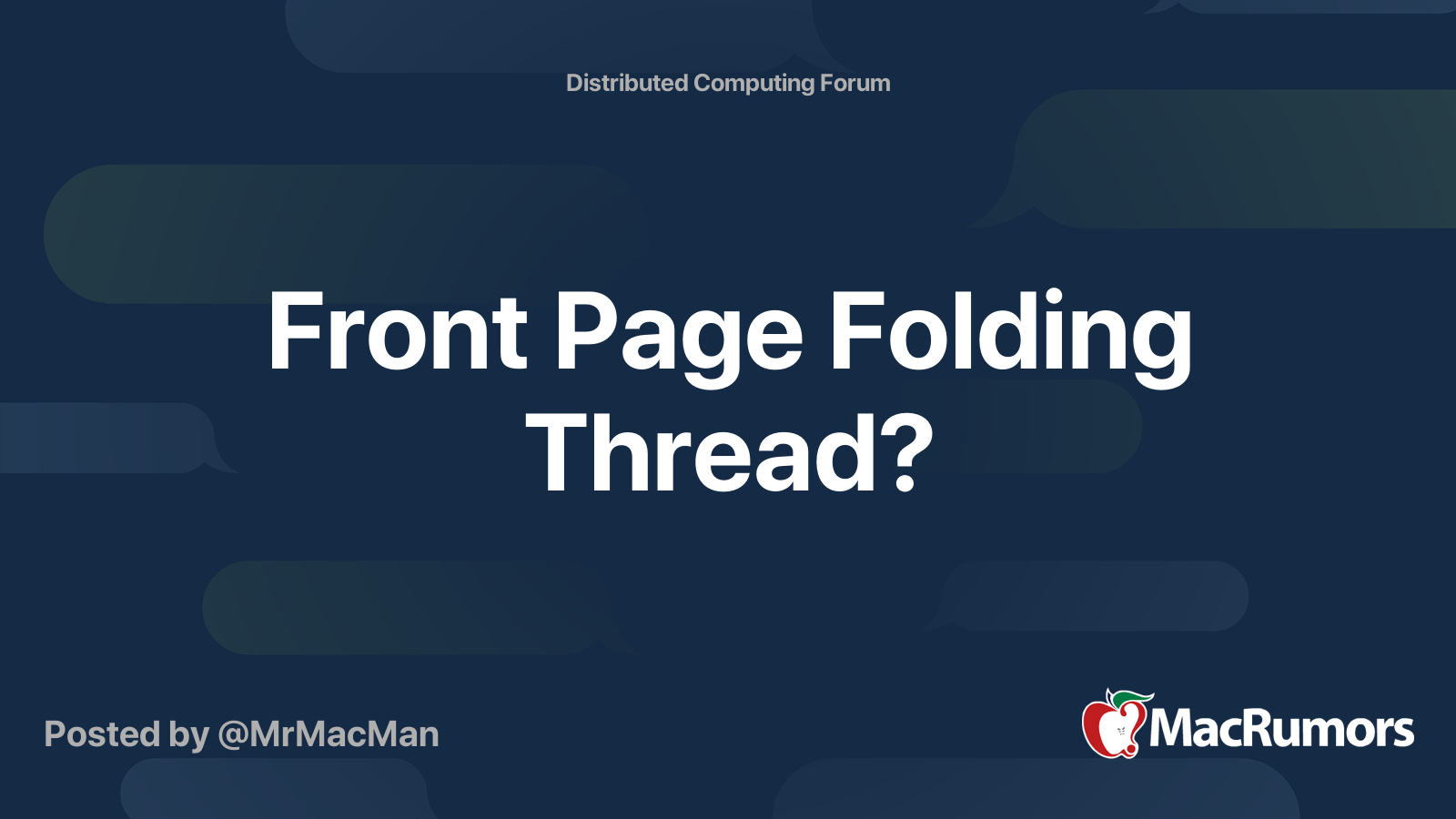 Front Page Folding Thread? | MacRumors Forums