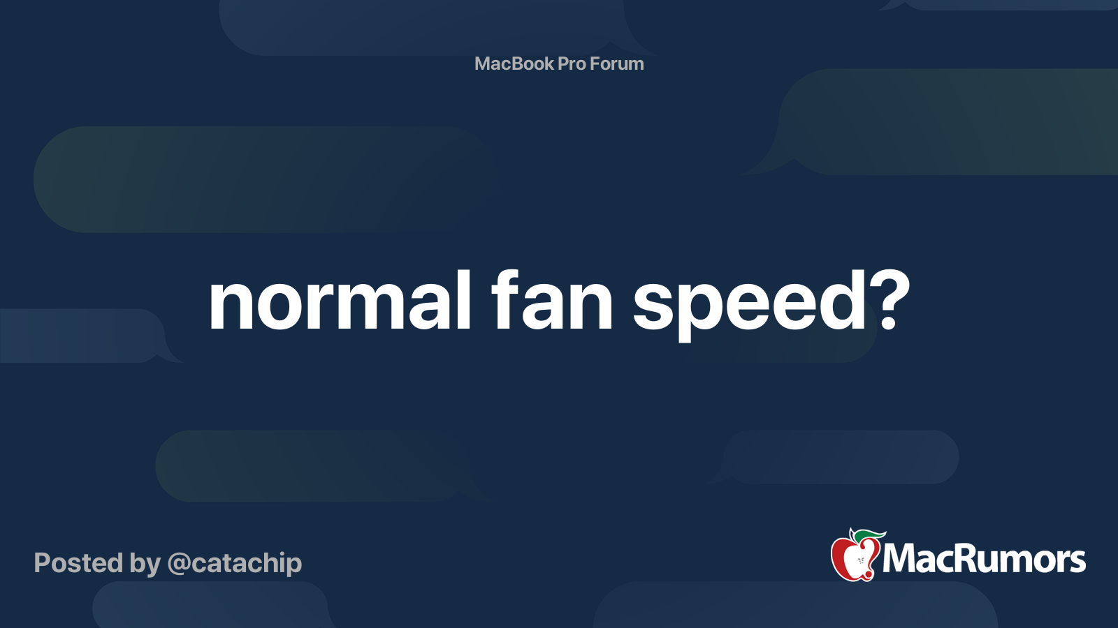 normal fan speed? | MacRumors Forums
