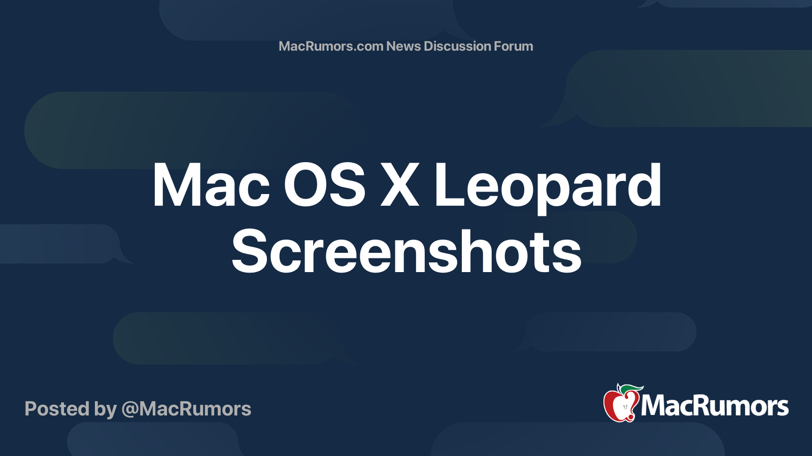 Mac OS X Leopard Screenshots | MacRumors Forums