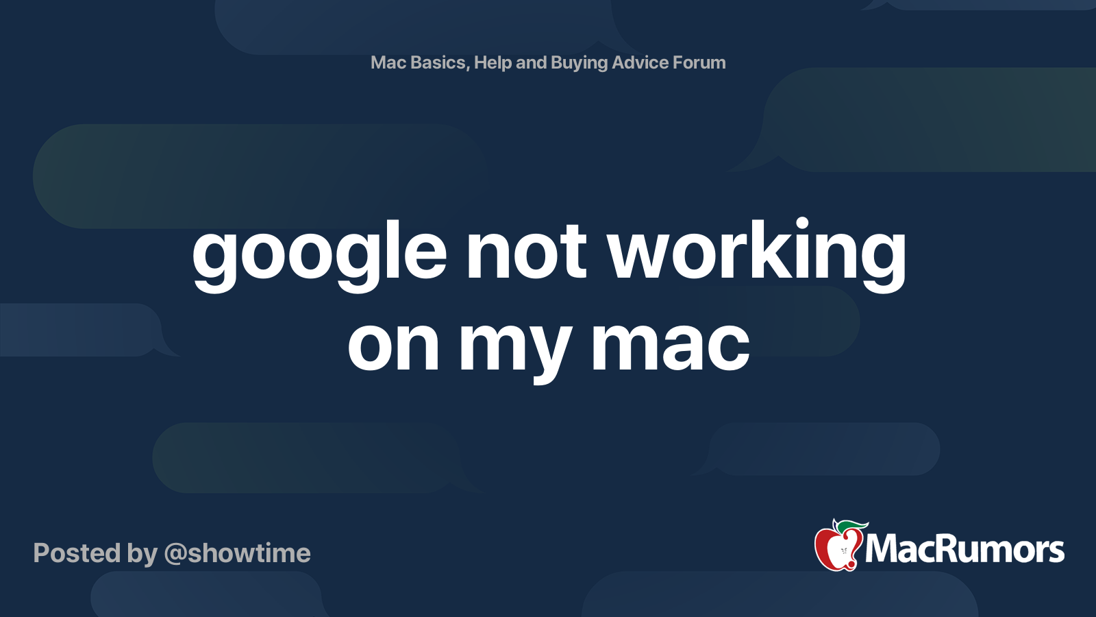 google not working on my mac | MacRumors Forums