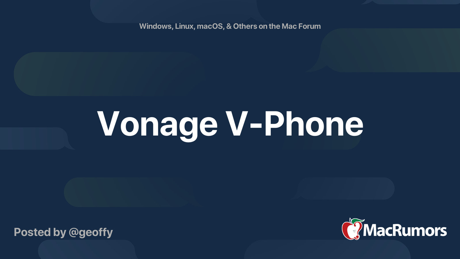 Vonage V-Phone | MacRumors Forums