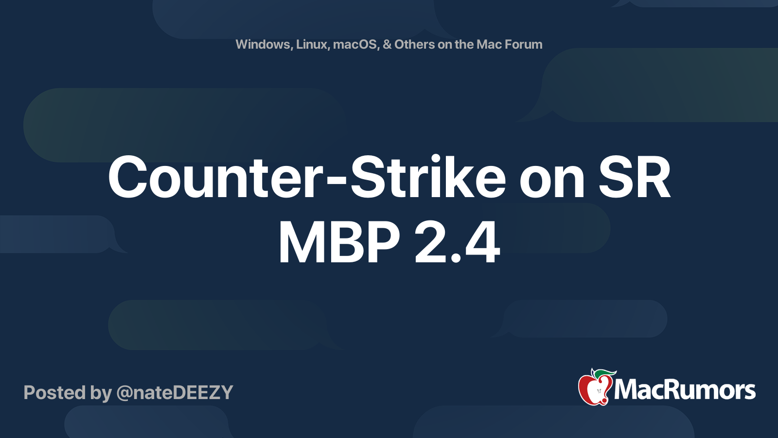 Counter-Strike on SR MBP 2.4 | MacRumors Forums