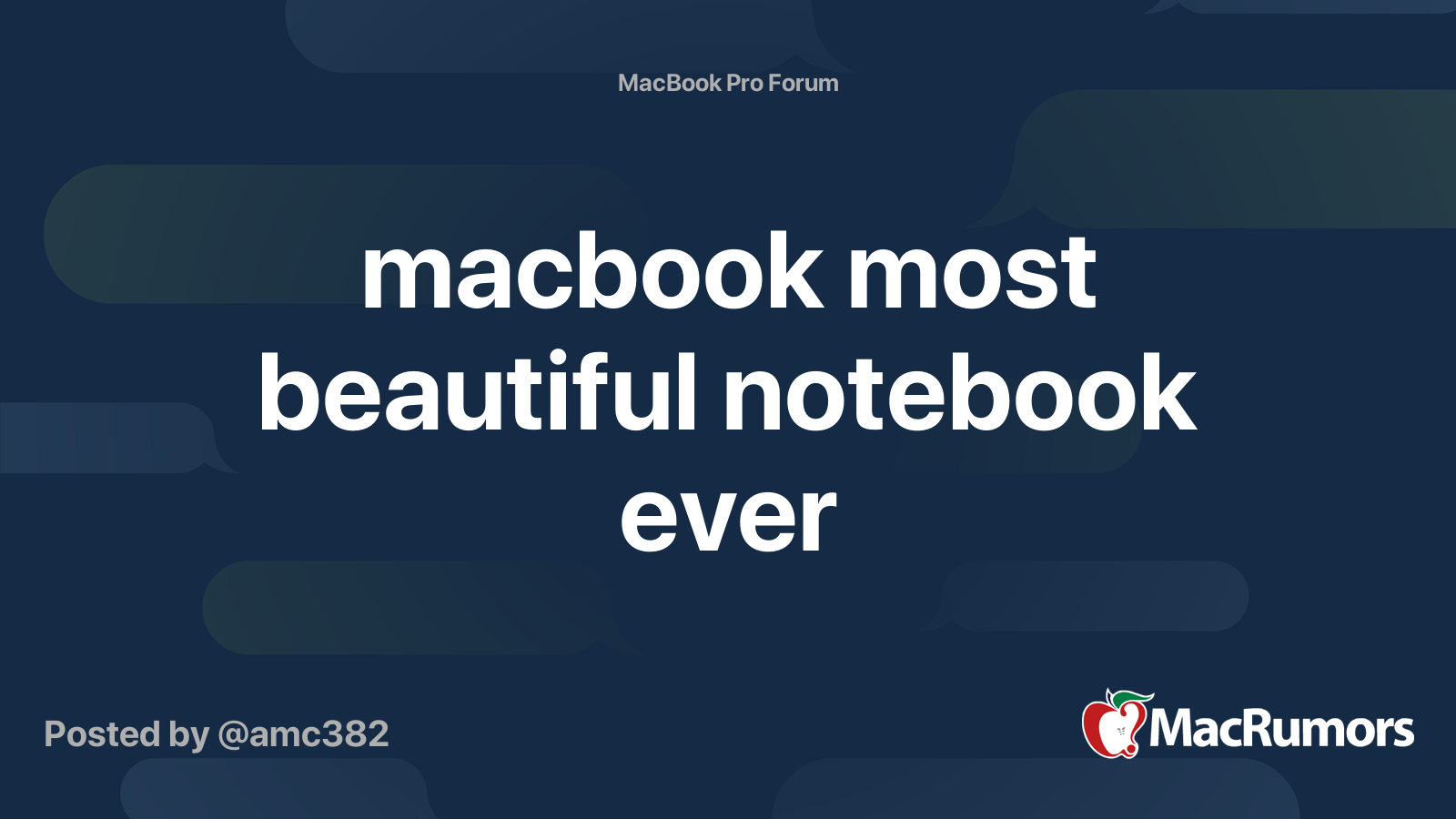 macbook most beautiful notebook ever | MacRumors Forums