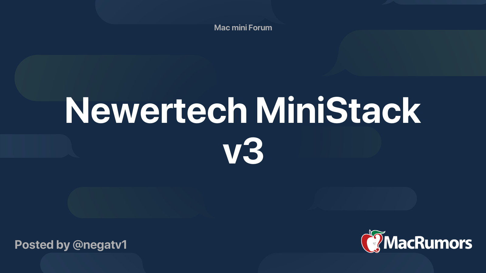 Newertech MiniStack v3 | MacRumors Forums