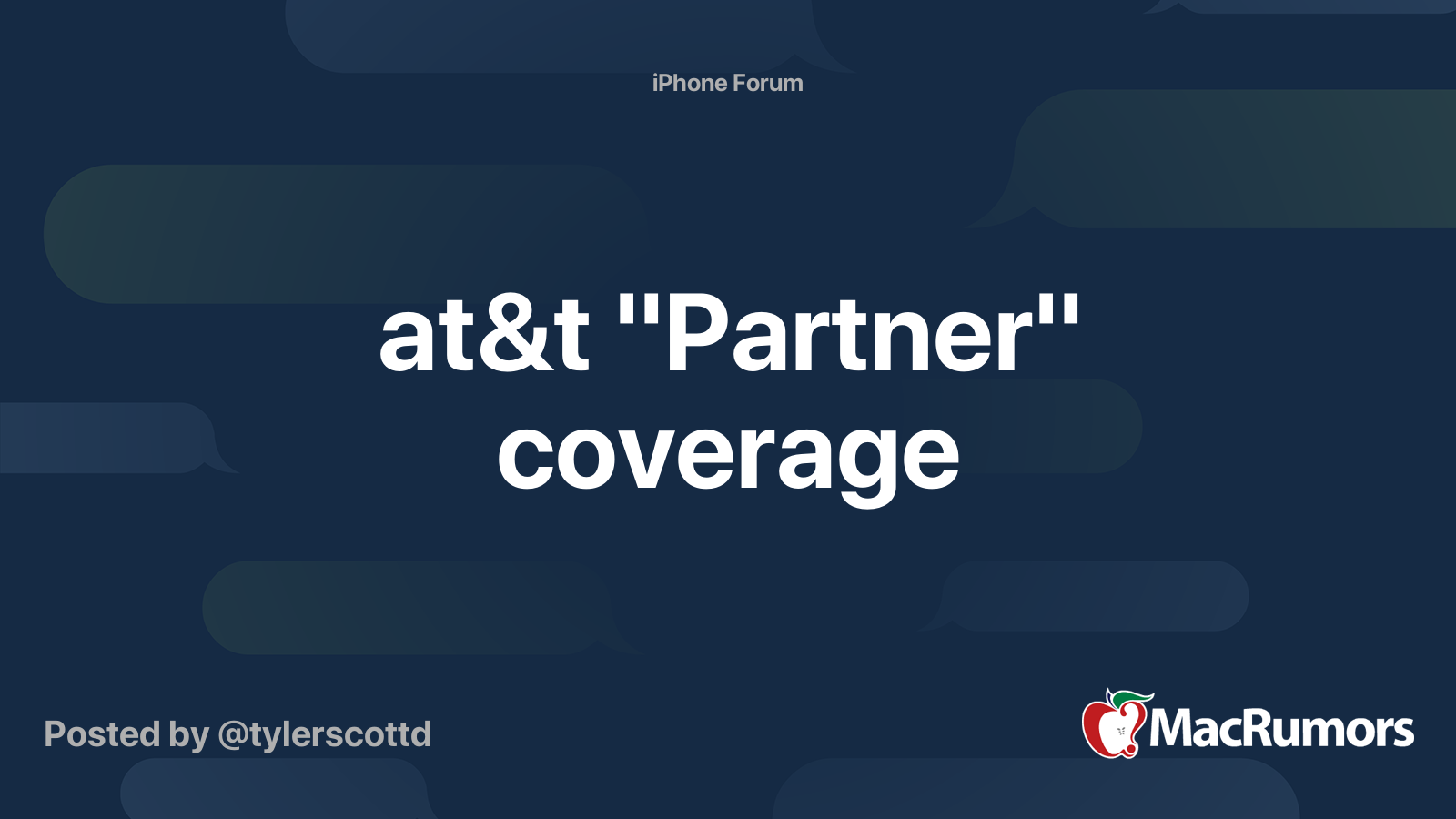 at&t "Partner" coverage | MacRumors Forums