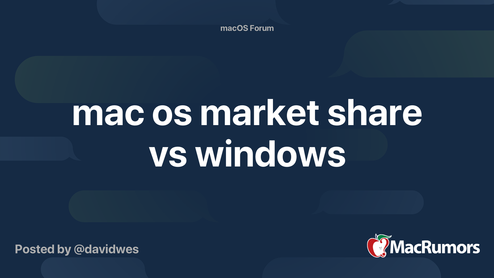 mac os market share vs windows | MacRumors Forums