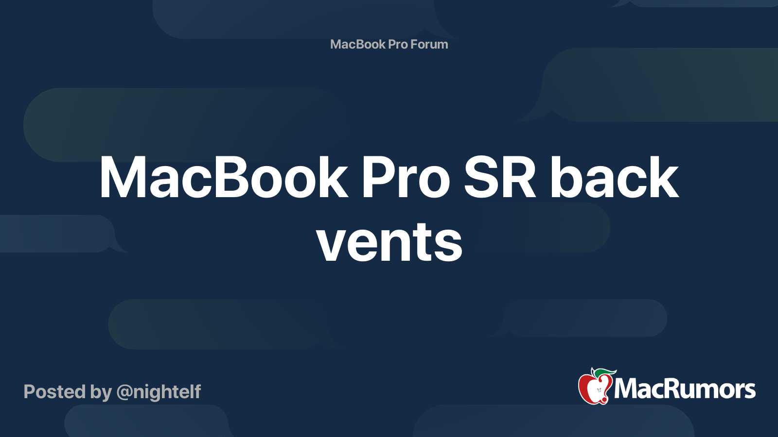 MacBook Pro SR back vents | MacRumors Forums