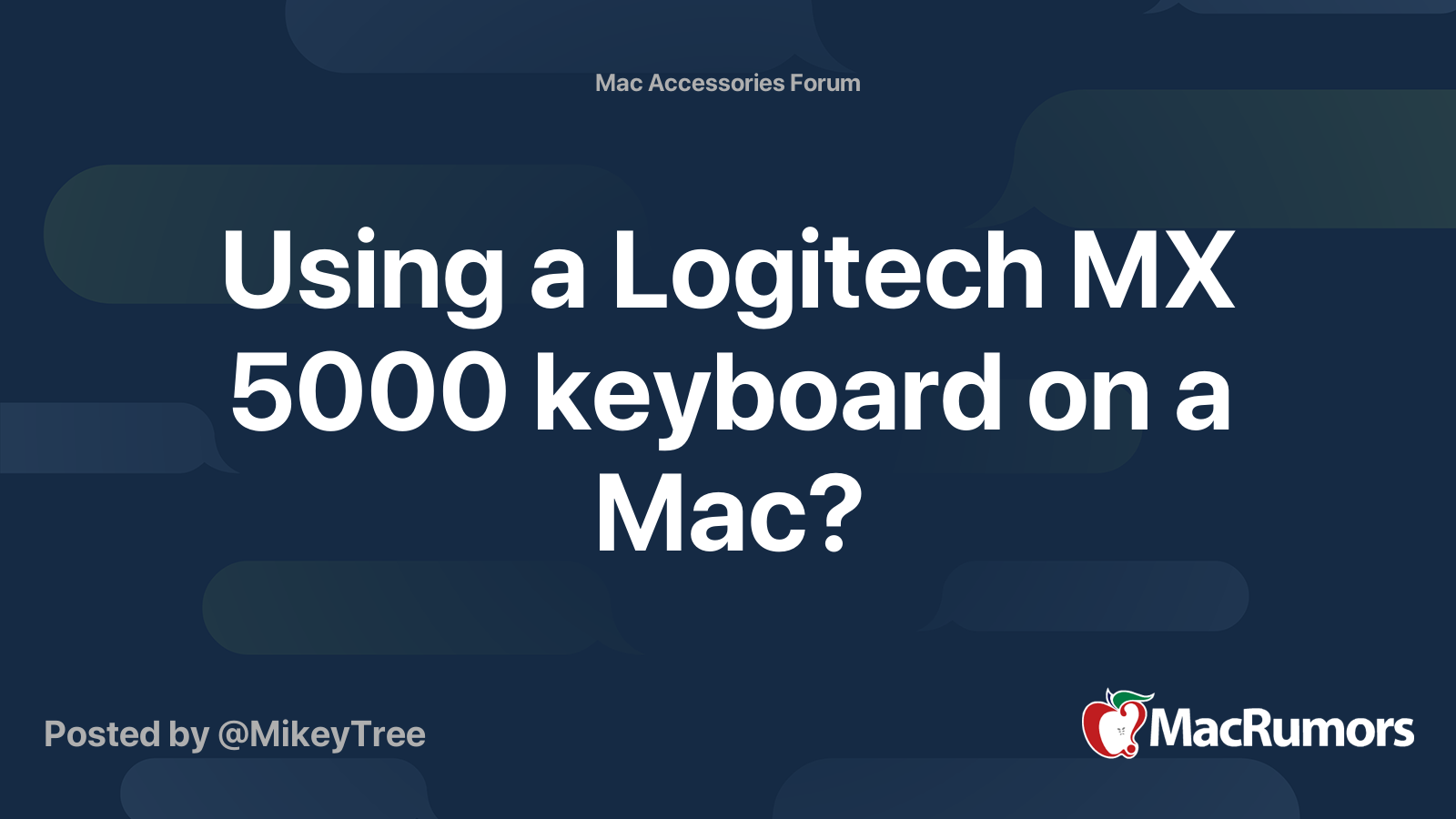 Using a Logitech MX 5000 keyboard on a Mac? | MacRumors Forums