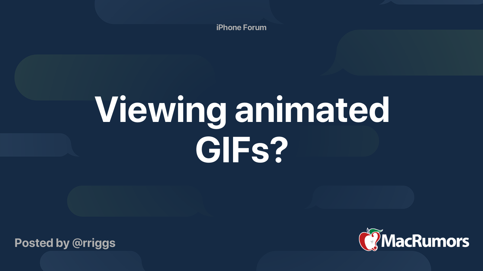 Viewing animated GIFs? | MacRumors Forums