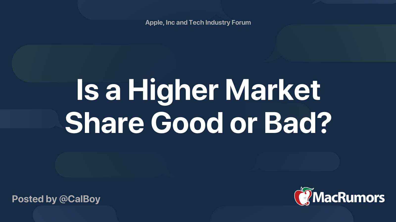 Is a Higher Market Share Good or Bad? | MacRumors Forums