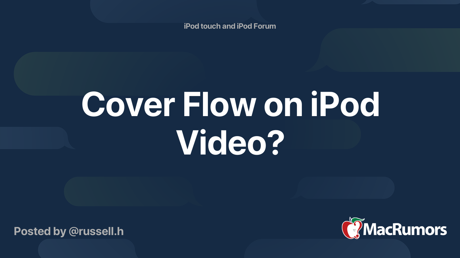 Cover Flow on iPod Video? | MacRumors Forums